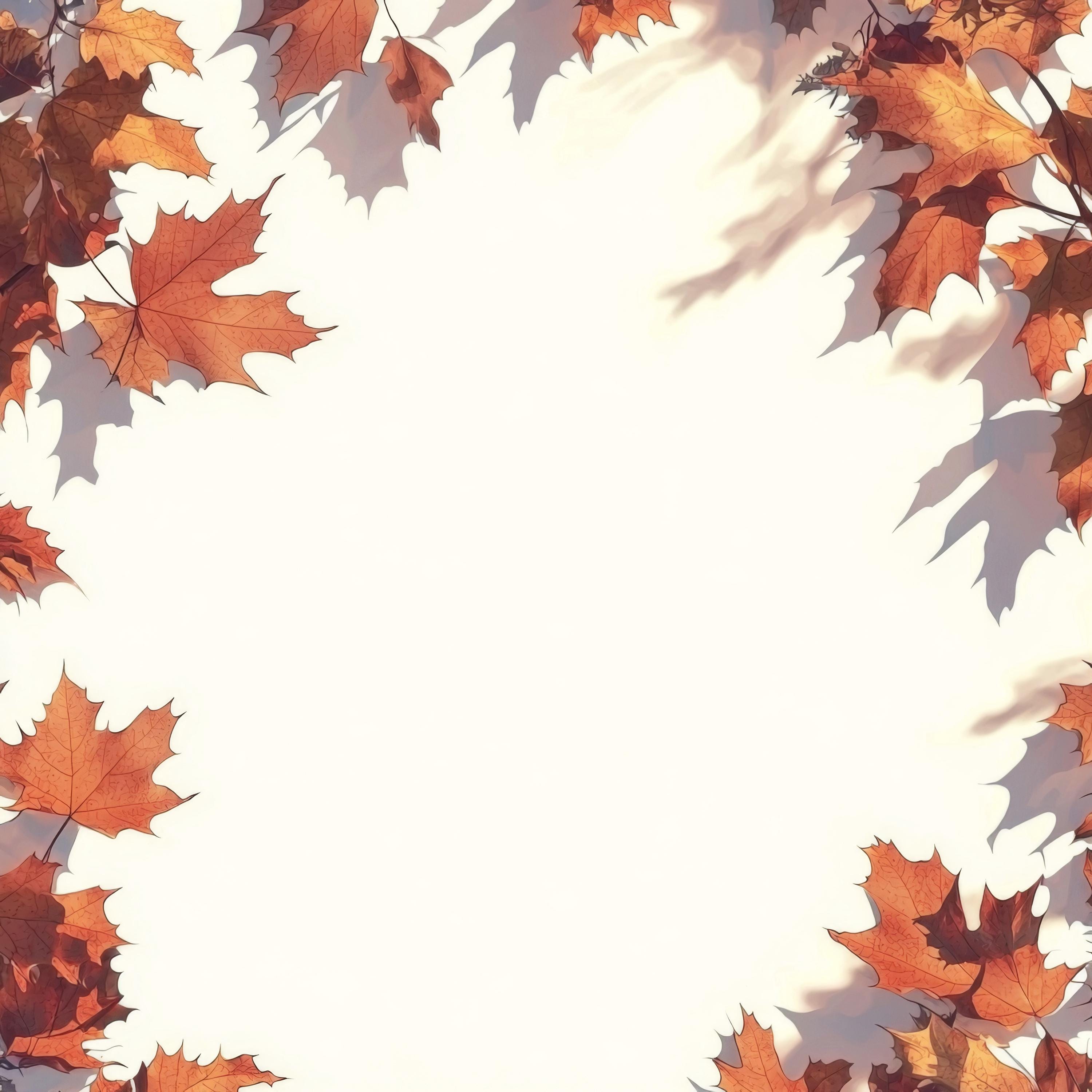 36 Autumn Leaves Frames Clipart, Frame Borders Clipart, Printable ...