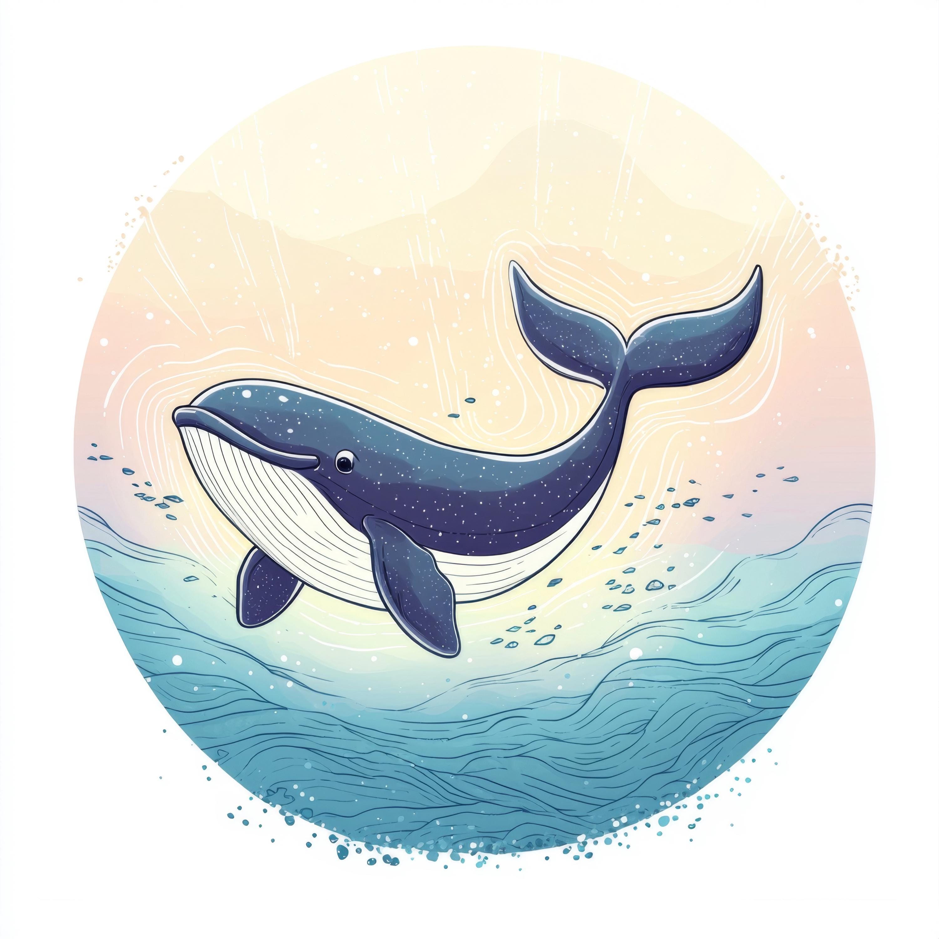 36 Cartoon Whale Clipart, Whale Illustration, Printable Watercolor ...
