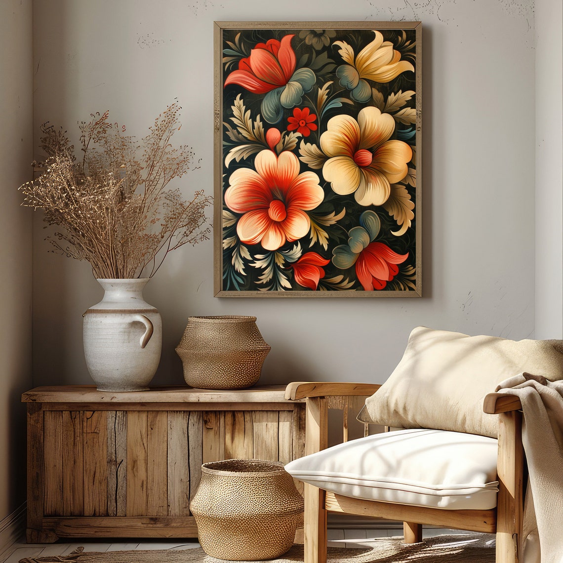 Norwegian Traditional Rosemaling Wall Art - Digital Download, Paint ...