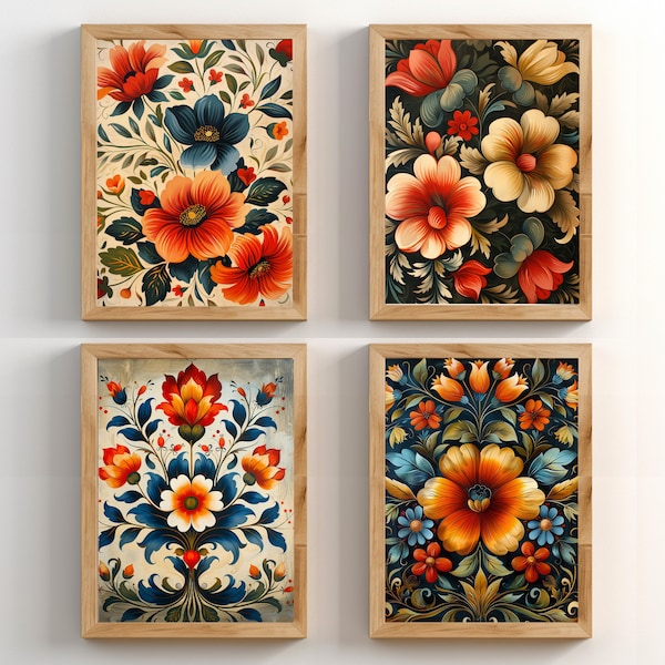 Rosemaling Wall Art - Etsy