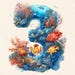 36 Jpgs, Watercolour Coral Reefs and Tropical Fish, Alphabet A to Z ...