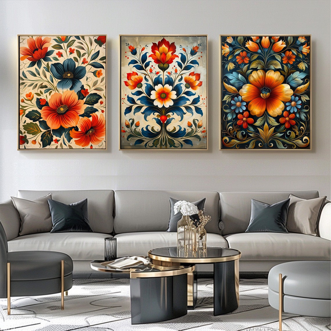 Norwegian Traditional Rosemaling Wall Art - Digital Download, Paint ...