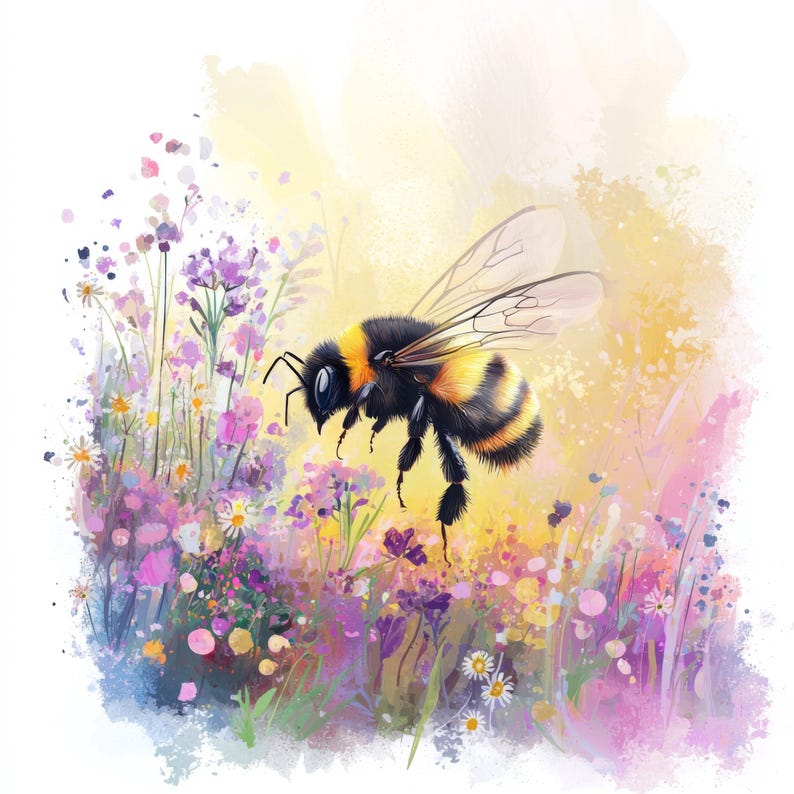 36 HIGH Resolution Jpgs Honey and Bees Clipart , Digital Planner, Junk ...