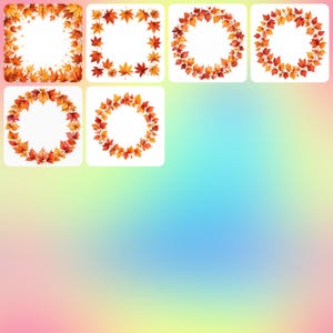 38 Autumn Leaves Frames Clipart, Frame Borders Clipart, Printable ...