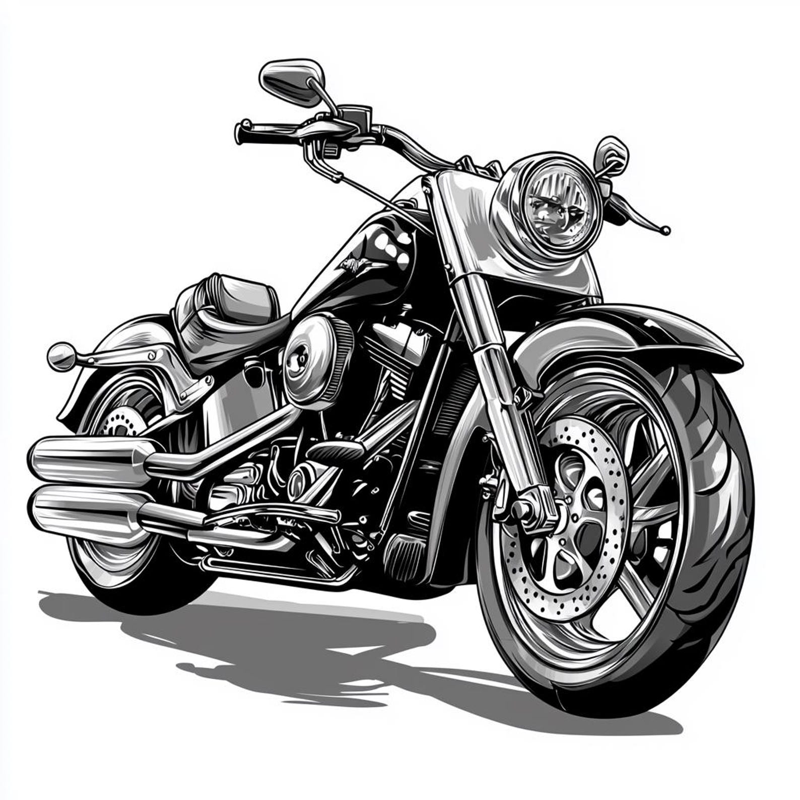 American Motorcycles Clip Art 32 Jpgs Digital, Journaling, Watercolour ...