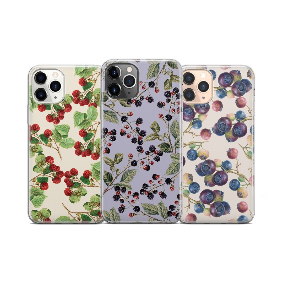 Wild Vintage Fruit Berry Phone Case, Cover for iPhone 14, 13, 12, 11 ,X ...