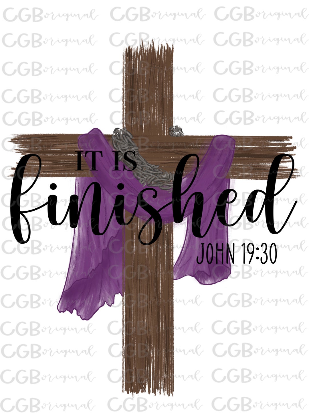 It is Finished/ Easter Design/ Christian Easter Design/ PNG File - Etsy