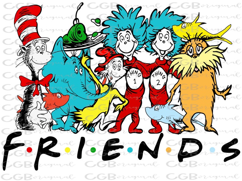 Dr. Suess Friends/png File - Etsy