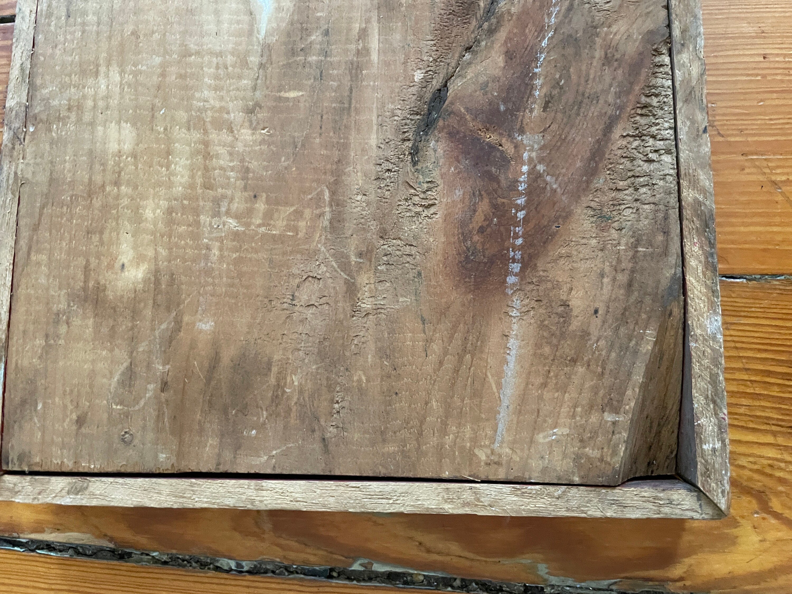 Antique Wood Store Sign for Shaker Seed, Hand Painted Green Red Solid ...