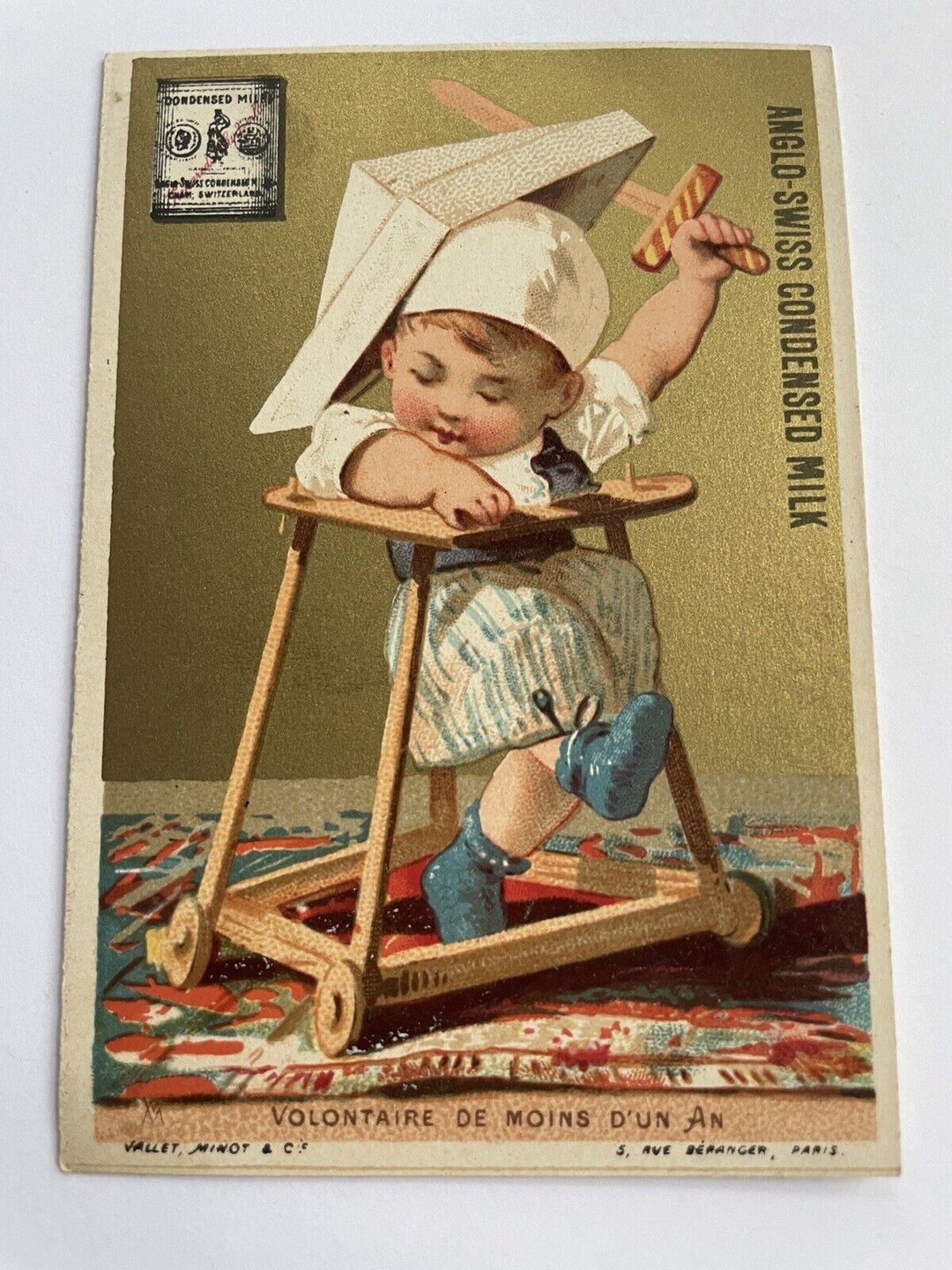 Antique Anglo Swiss Condensed Milk Victorian Trade Card Featuring Child ...
