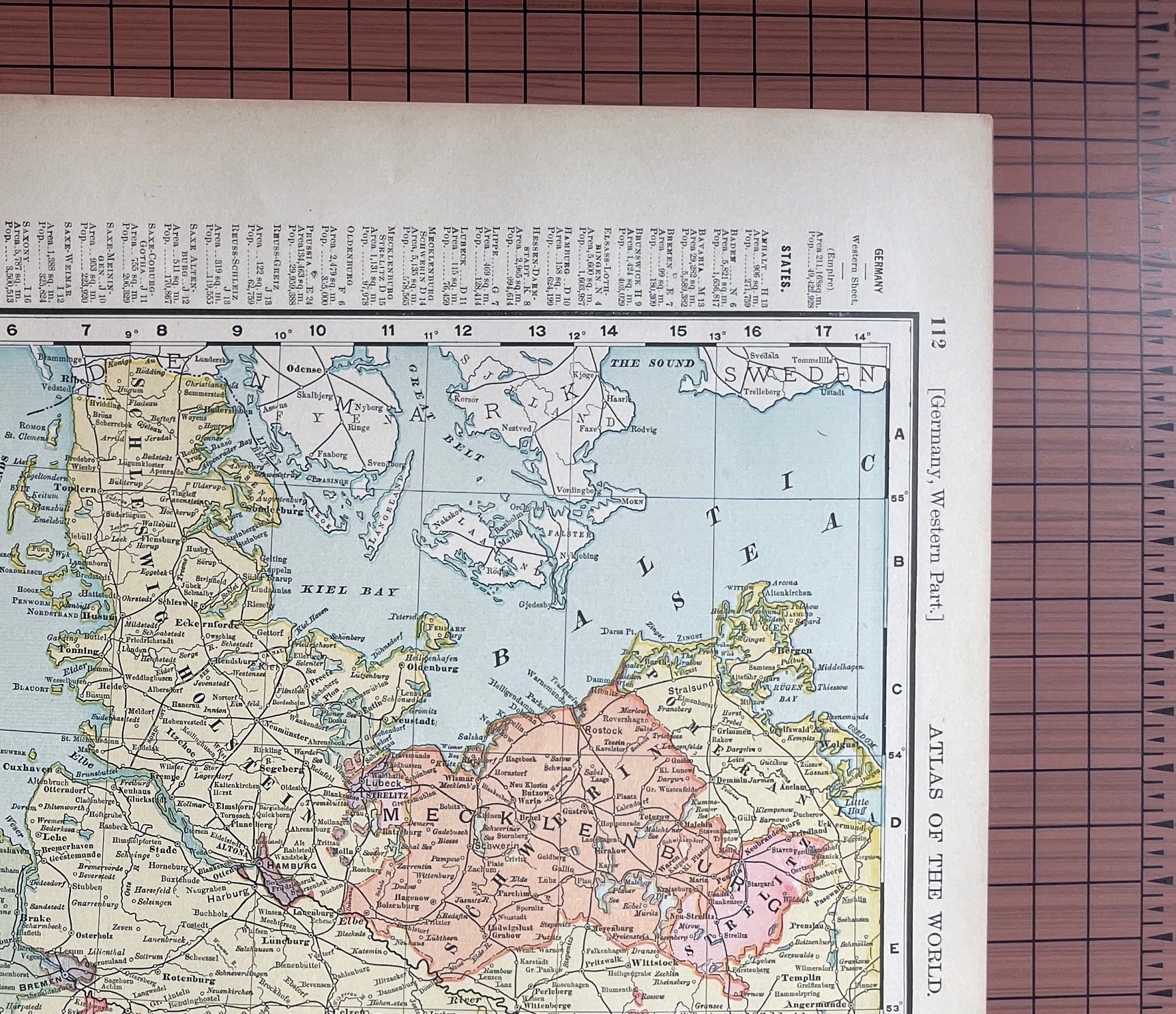 Antique Western Germany Map, Antique Color Map Rand Mcnally C 1899 ...