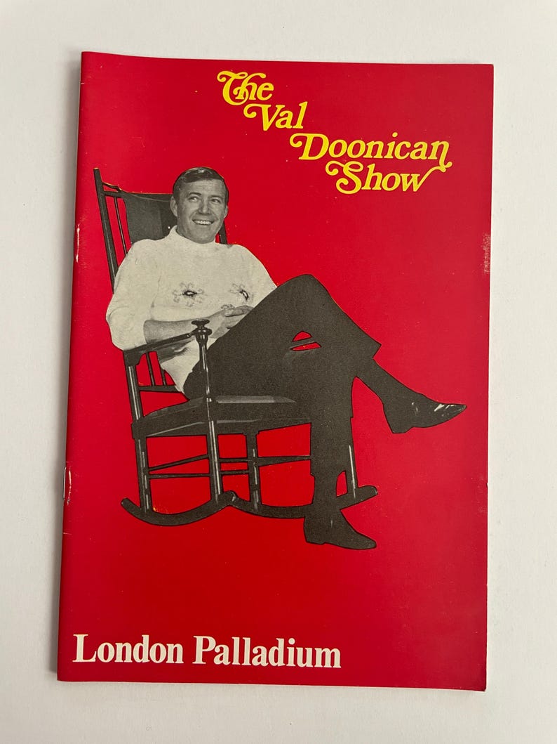 The Val Doonican Show (c 1970) London Palladium Vintage Playbill 1970s ...