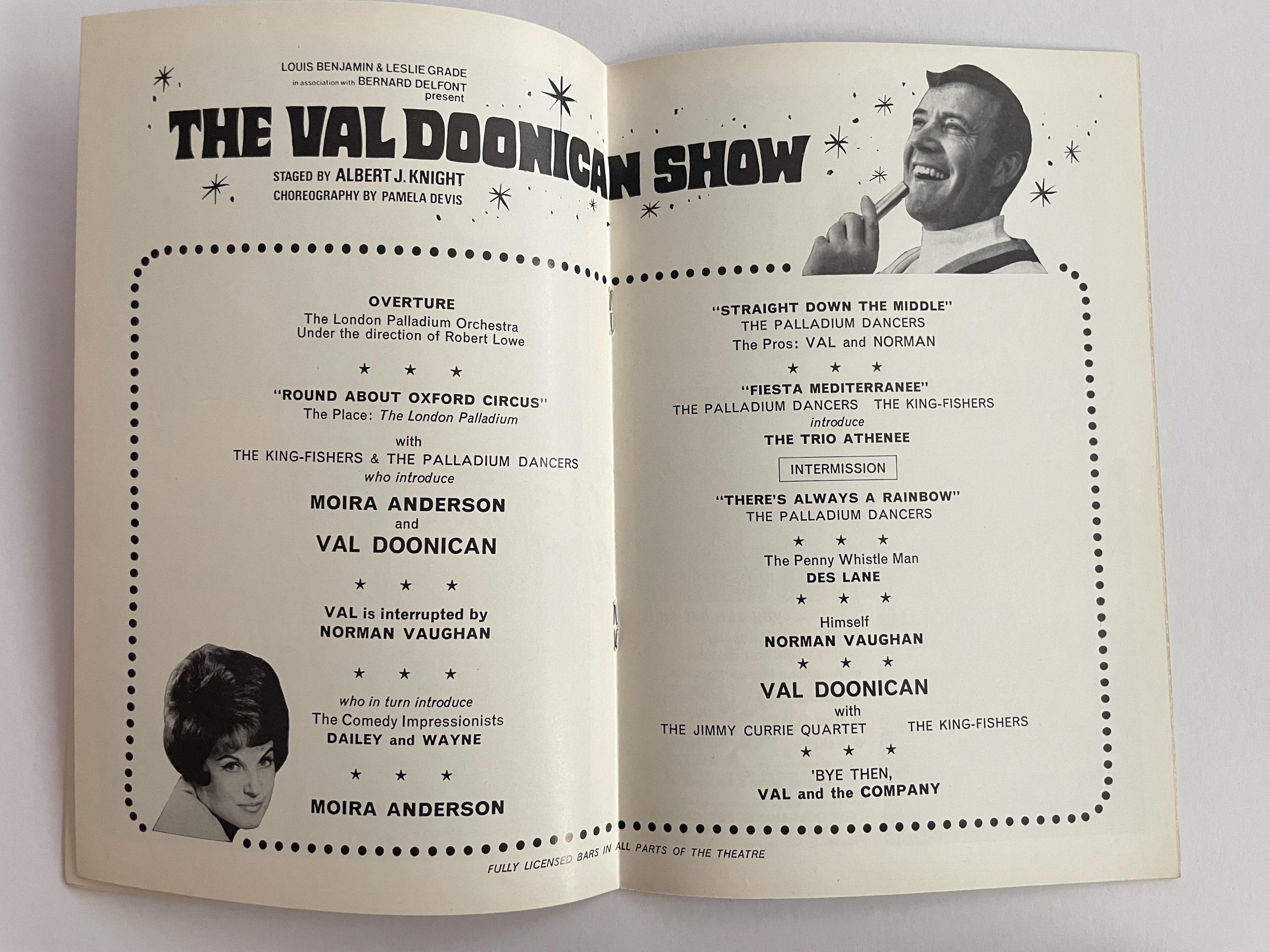 The Val Doonican Show (c 1970) London Palladium Vintage Playbill 1970s ...