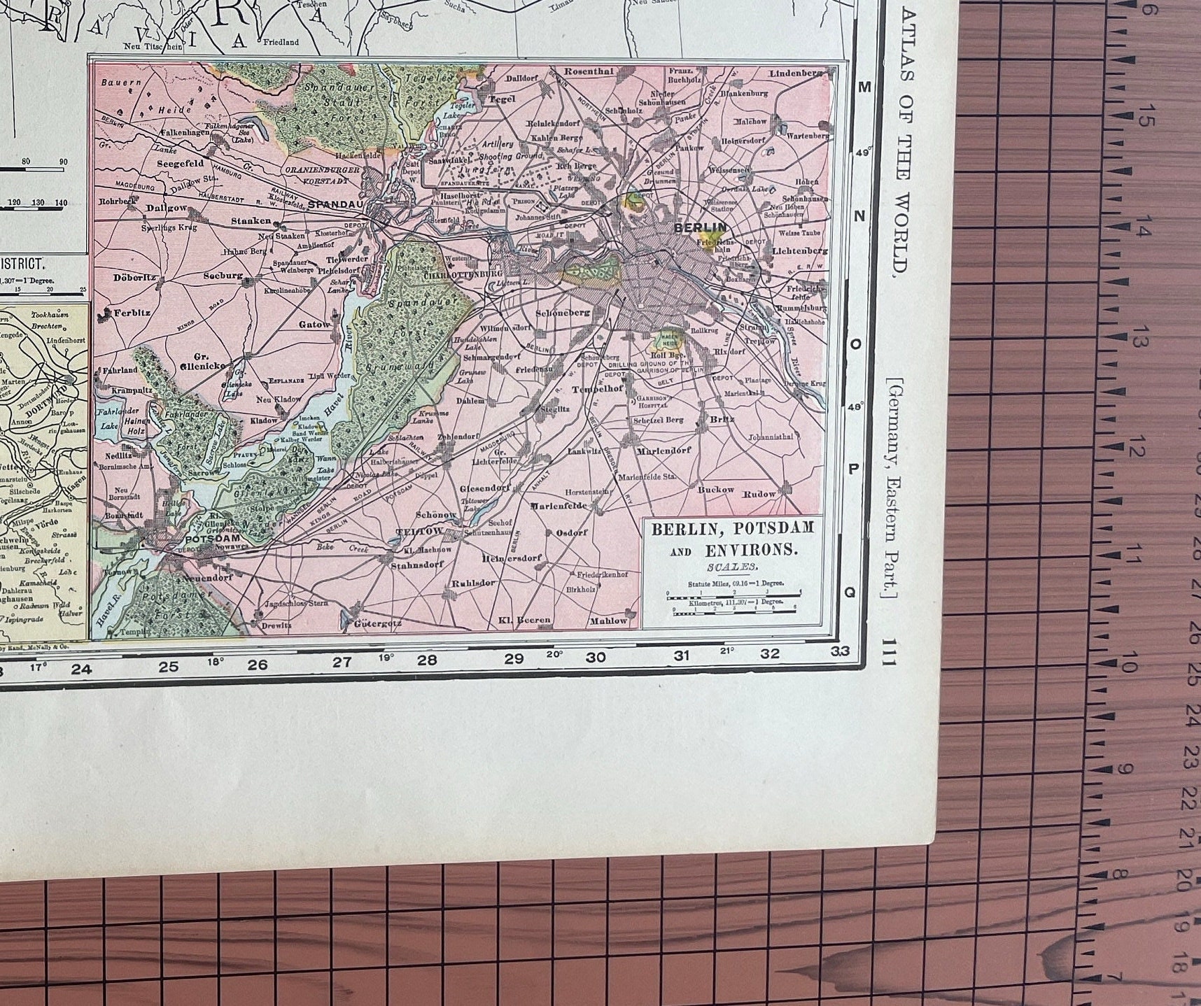 Antique Eastern Germany Map, Antique Color Map Rand Mcnally C 1899 ...