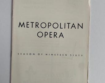 Otello (1967) Metropolitan Opera Theatre Vintage Playbill 1960s Boston ...