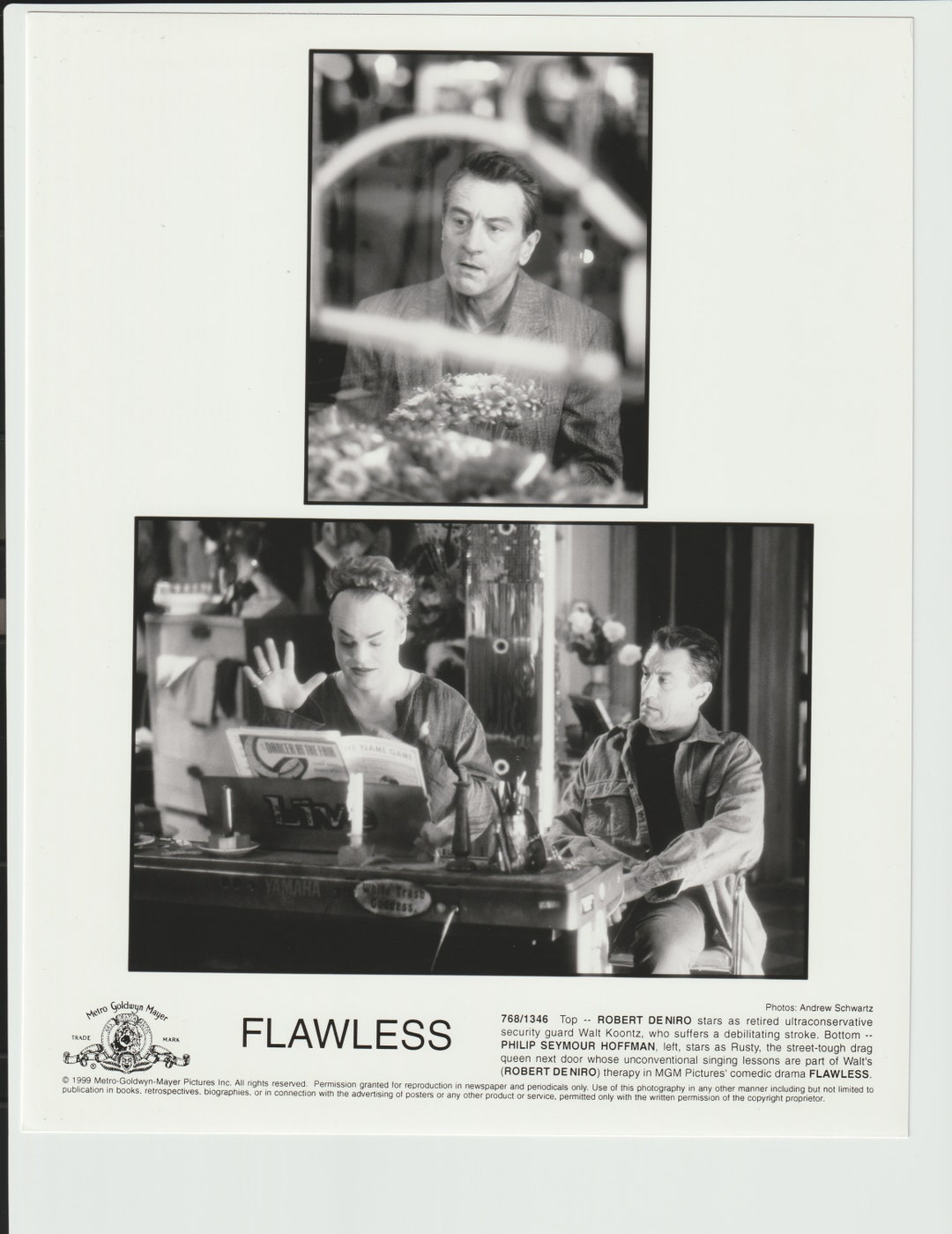 Flawless (1999) Vintage Movie Photo of Robert De Niro and Philip ...