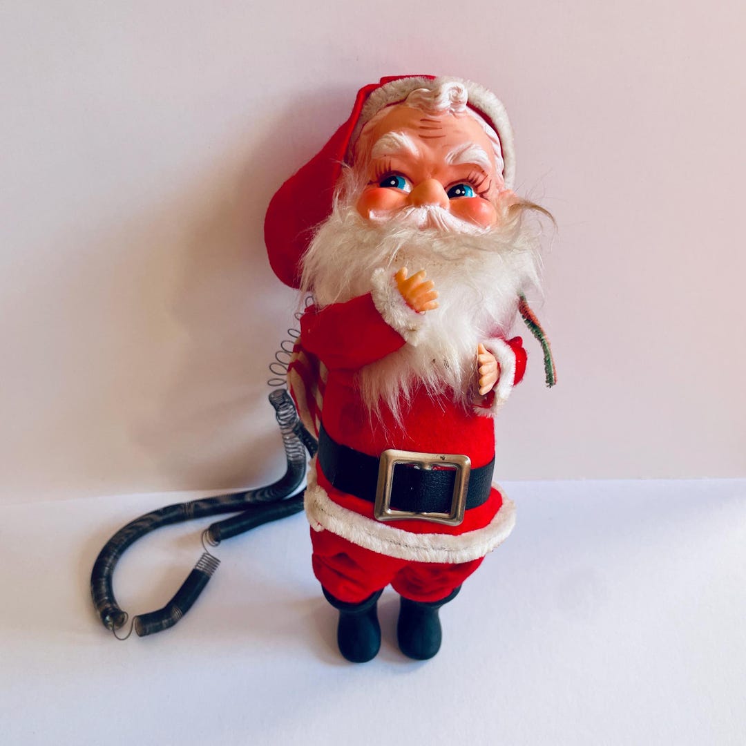 Vintage Mid Century Commodore Jolly Flying Santa Decoration Christmas ...