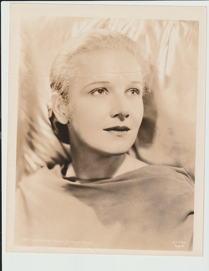 Circa 1930s MGM Photo of Ann Harding Vintage Portrait Hollywood Actress ...