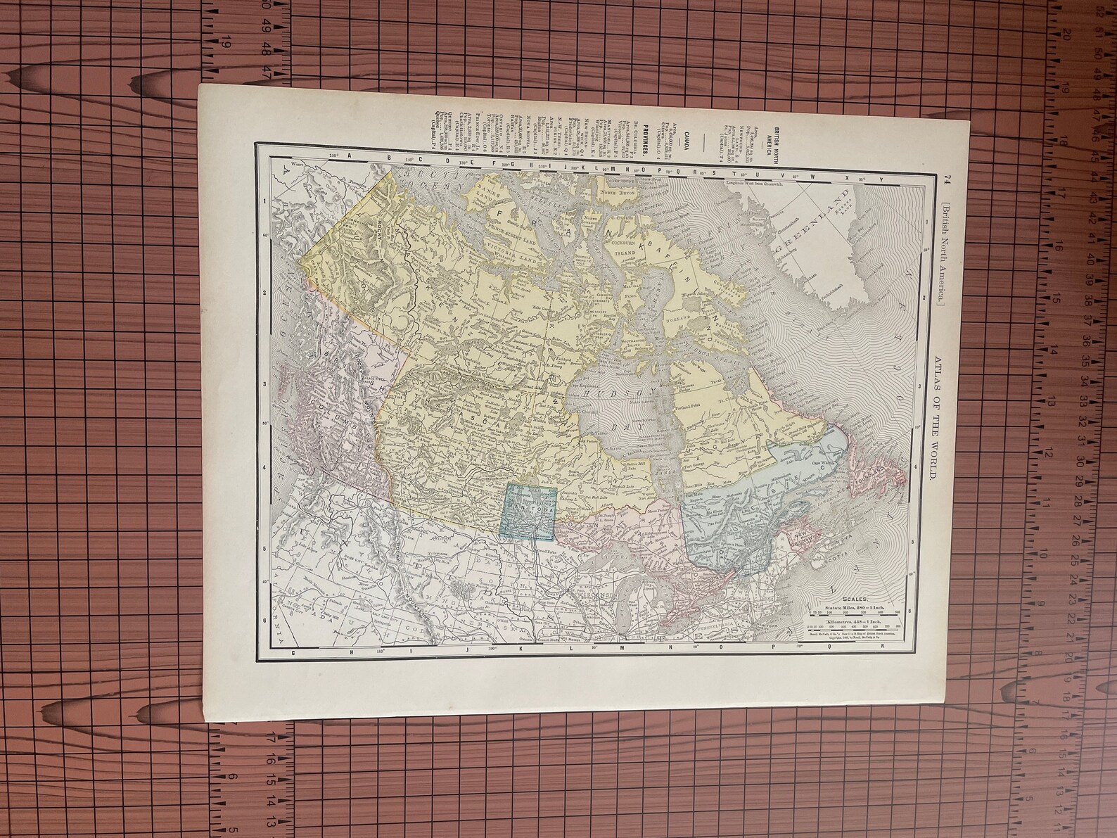 Antique British North America Map, Antique Color Map Rand Mcnally C ...