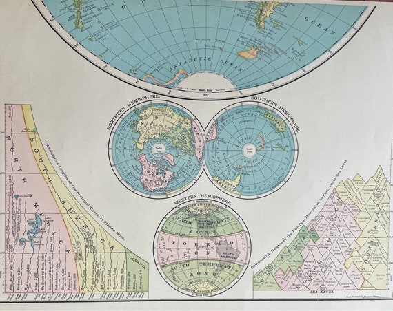 Mappa Dell'emisfero Occidentale National Geographic Mappa