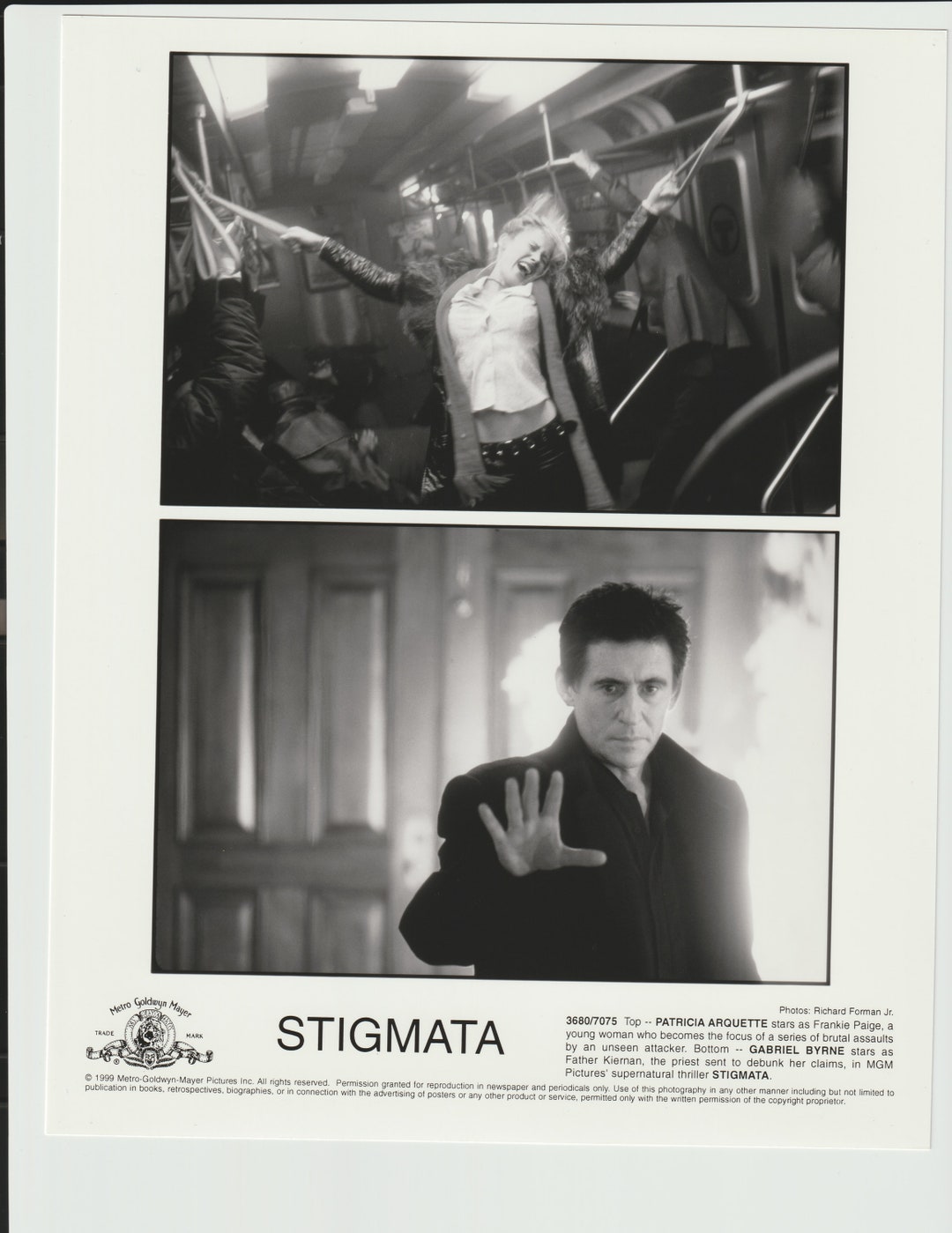 Stigmata (1999) Vintage MGM Movie Photo of Patricia Arquette and ...
