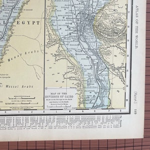 Antique Egypt Map, Antique Color Map Rand Mcnally C 1899 World Atlas ...
