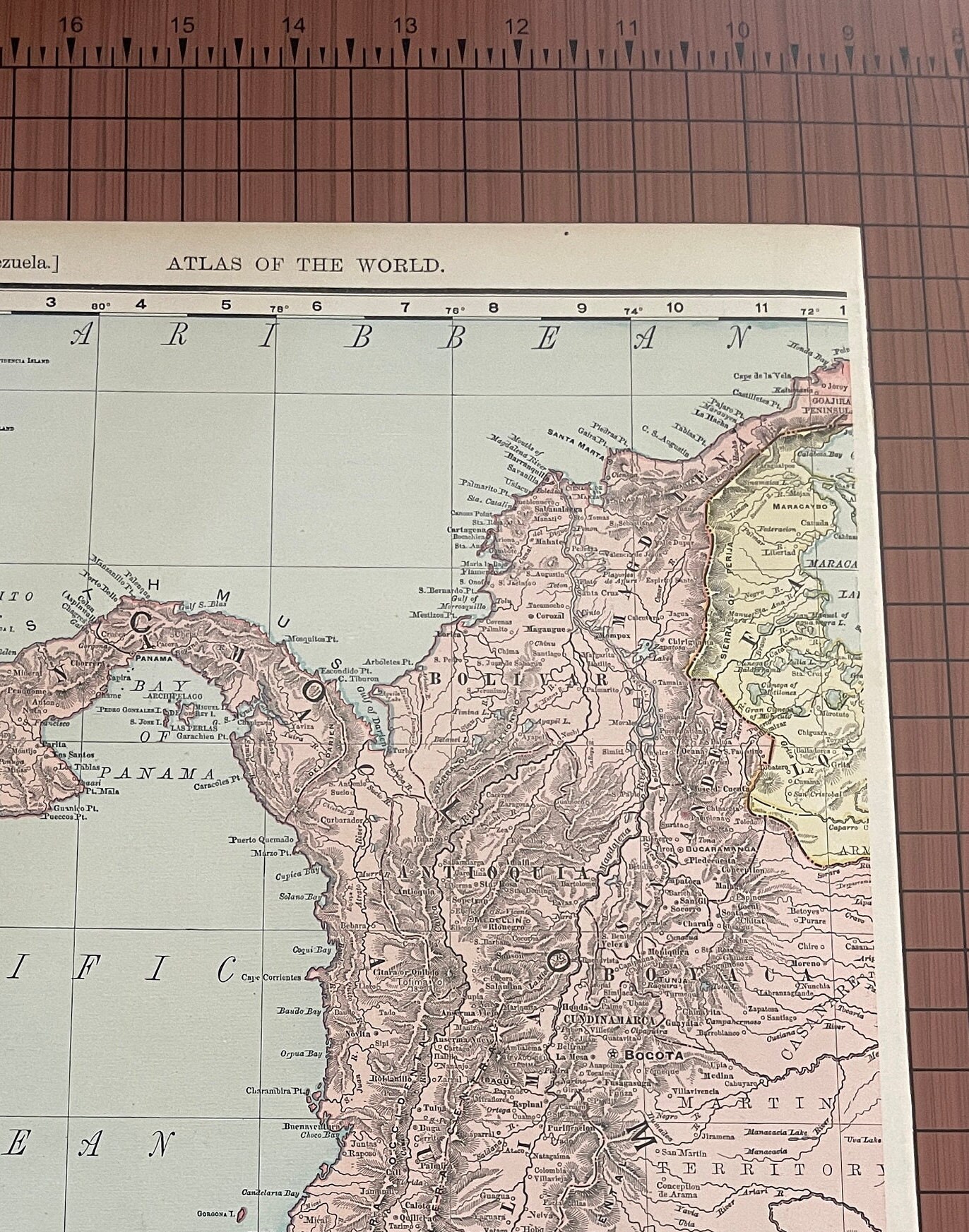 Antique Colombia Map Venezuela Map , Antique Color Map Rand Mcnally C ...