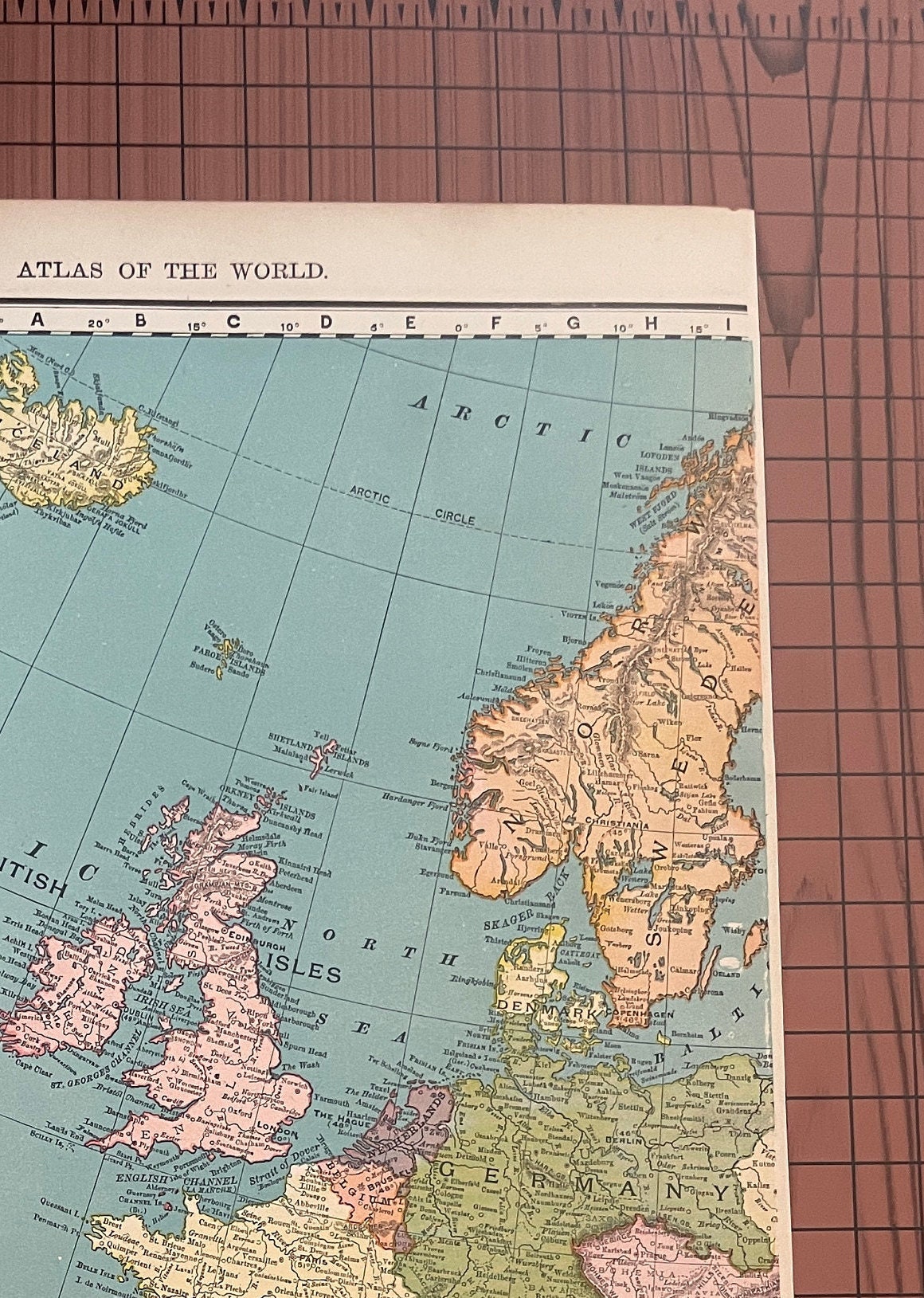 Antique Europe Map, France, Germany, Italy, Spain, Antique Color Map ...