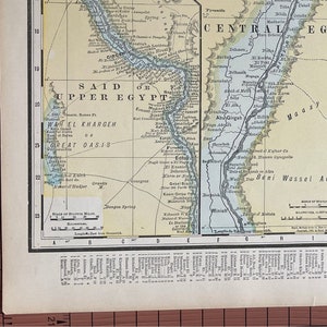 Antique Egypt Map, Antique Color Map Rand Mcnally C 1899 World Atlas ...