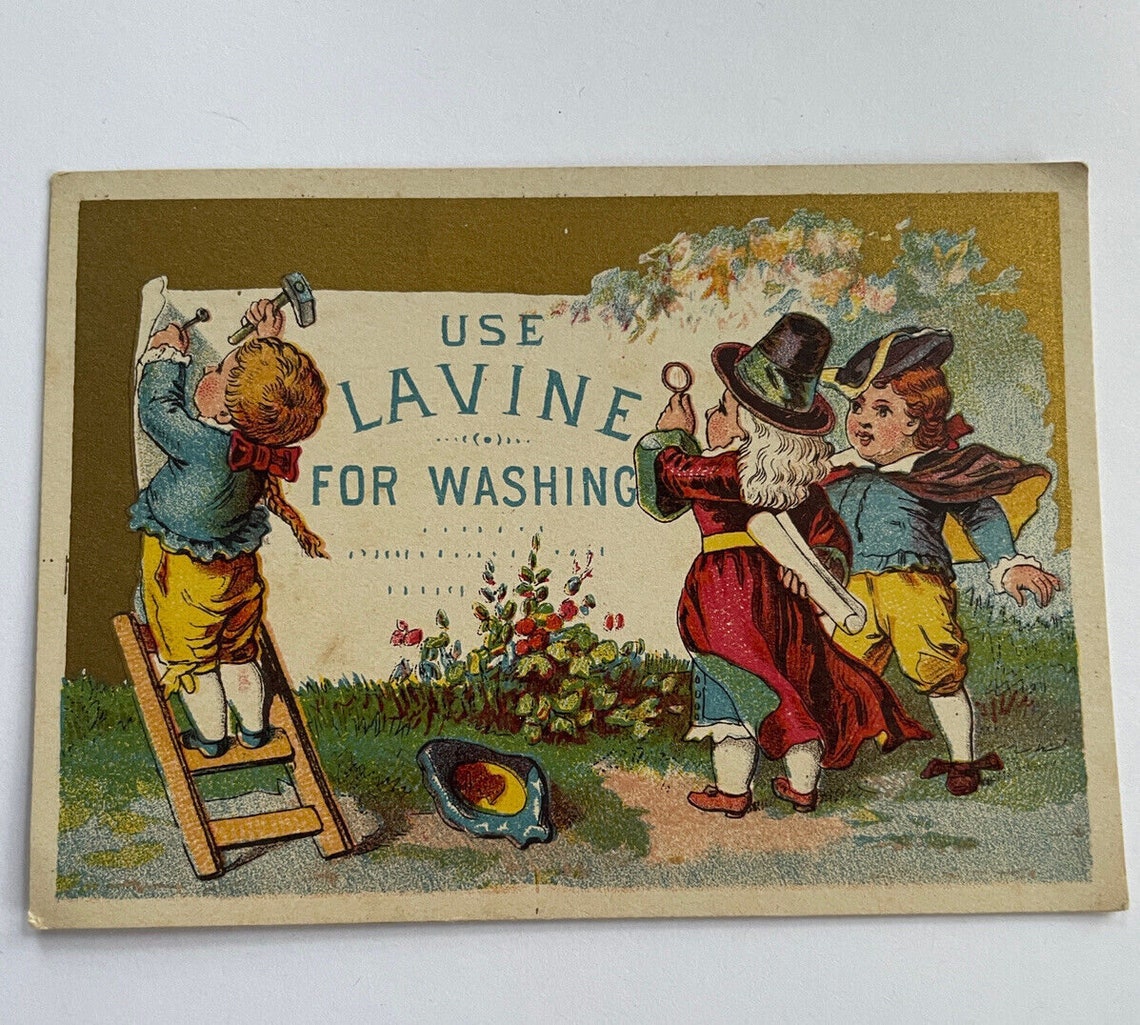 Antique Lavine Soap Victorian Advertising Trade Card "use Lavine for ...