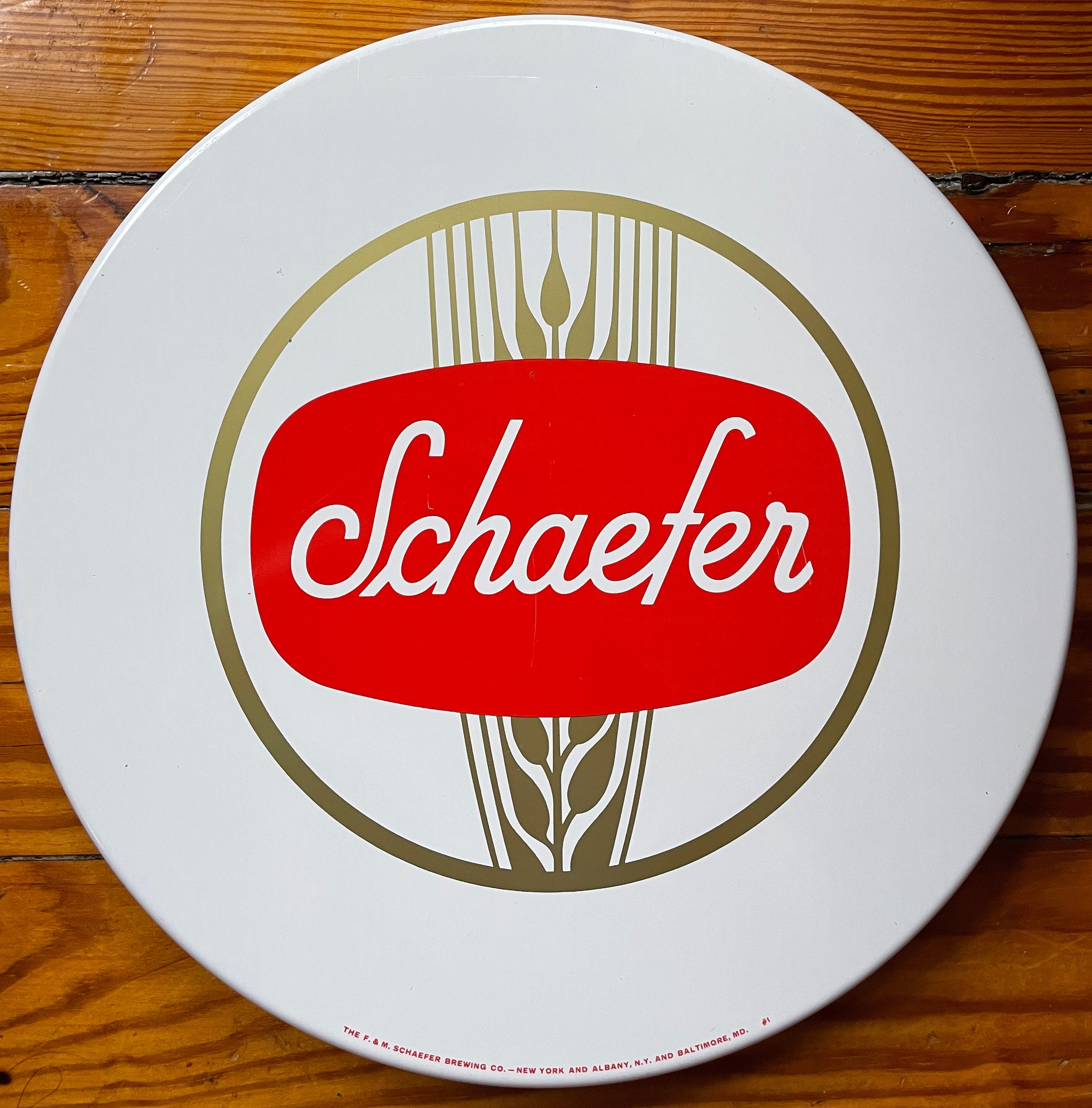 Vintage Schaefer Beer Metal Tray Brewery Beverage Drink Serving Dish is ...