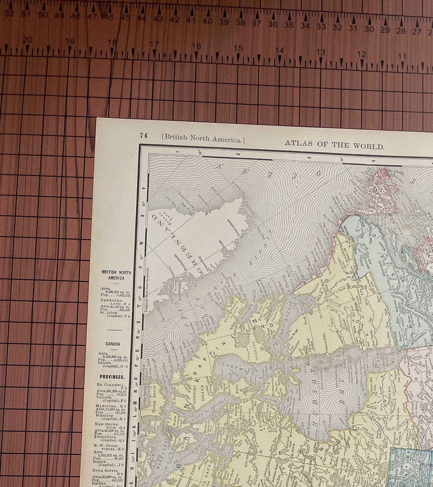 Antique British North America Map, Antique Color Map Rand Mcnally C ...