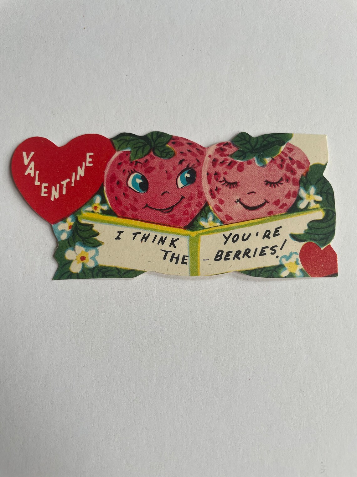 Anthropomorphic Strawberries Fruit Punny Kitsch Vintage Valentine ...