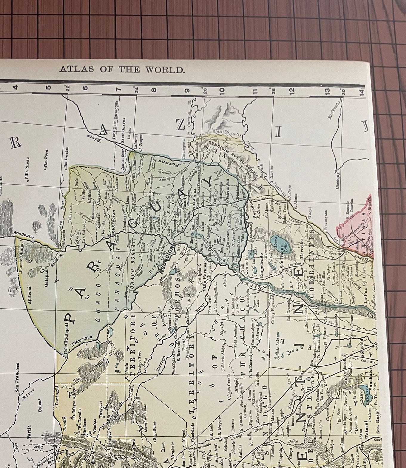 Antique South America Map, Antique Color Map Rand Mcnally C 1899 World ...