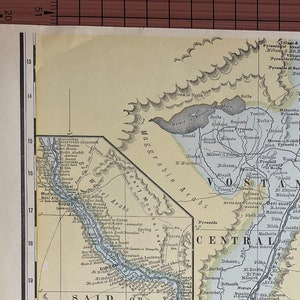Antique Egypt Map, Antique Color Map Rand Mcnally C 1899 World Atlas ...