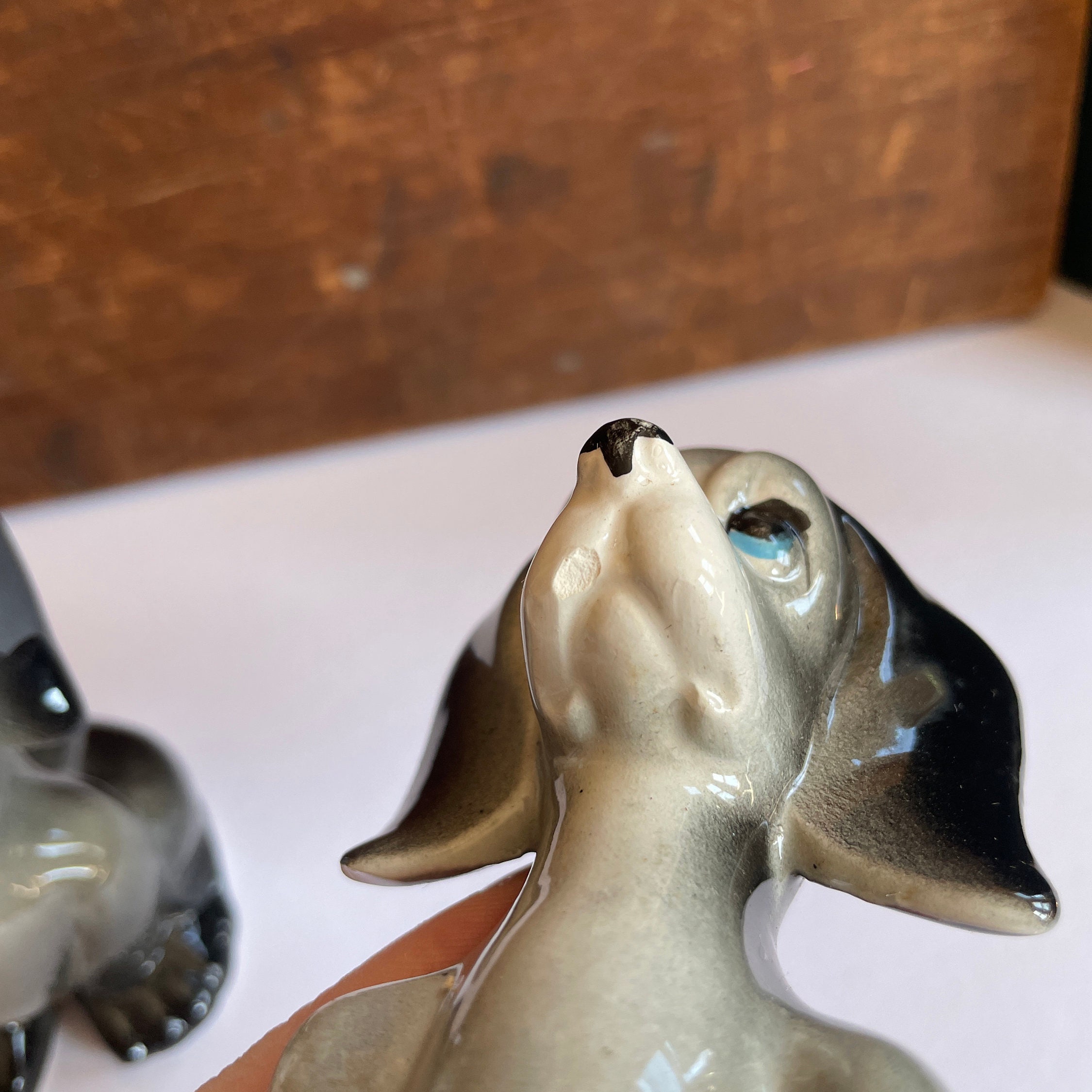 Floppy Ear Big Sad Eye Dog Vintage Salt and Pepper Shaker Kitsch Puppy ...