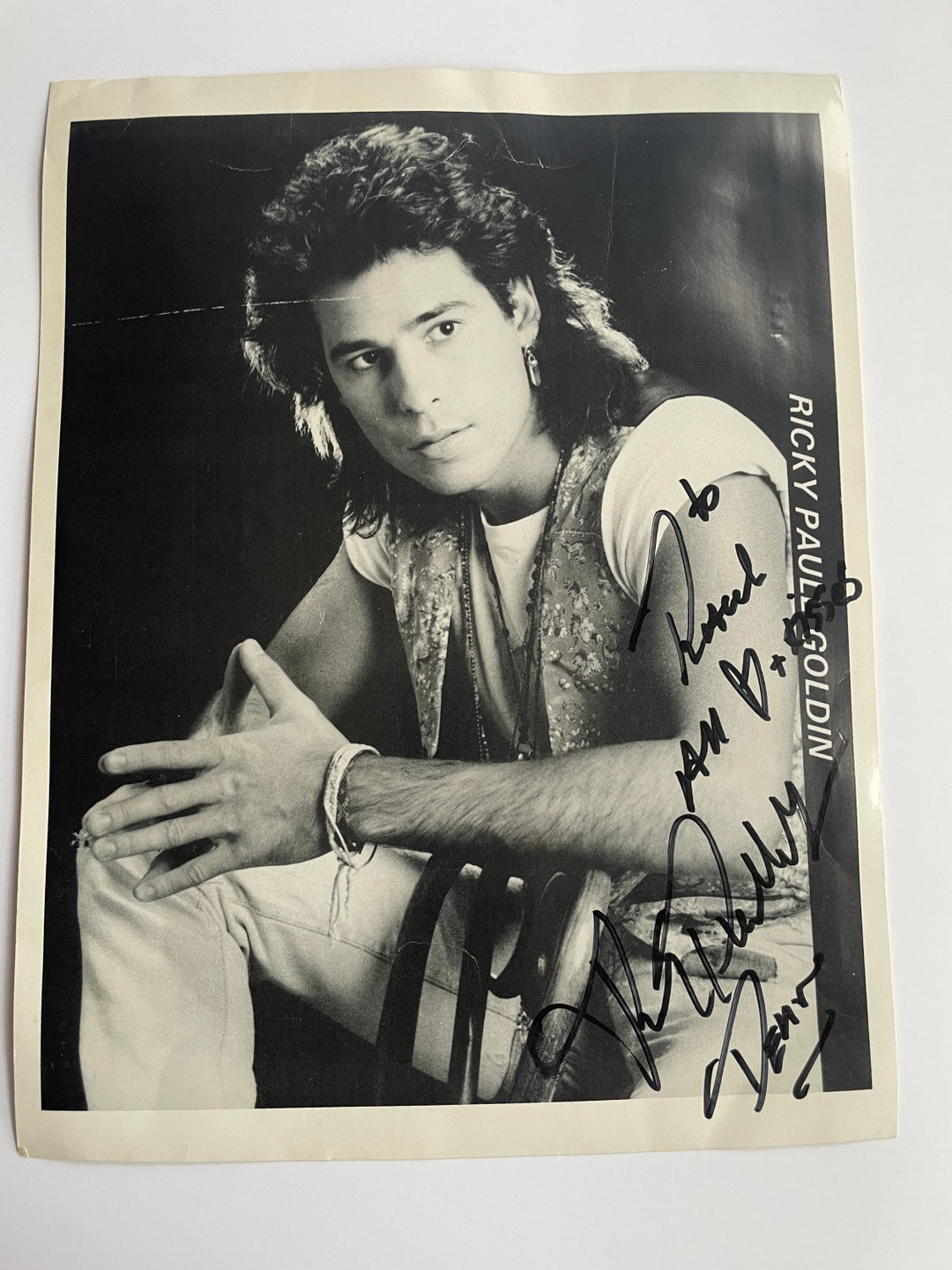 Vintage 1990s Ricky Paull Goldin With a Mullet Signed Photo, Celebrity ...