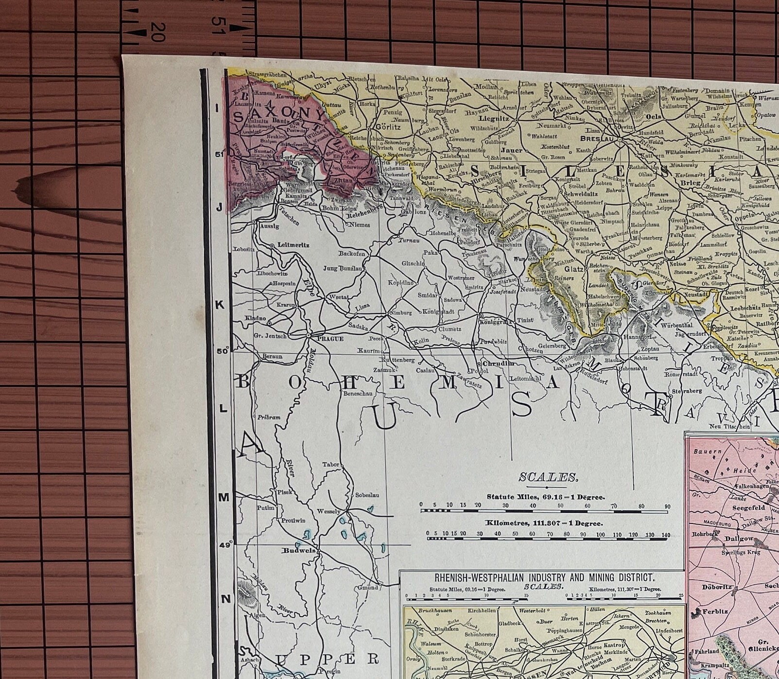 Antique Eastern Germany Map, Antique Color Map Rand Mcnally C 1899 ...