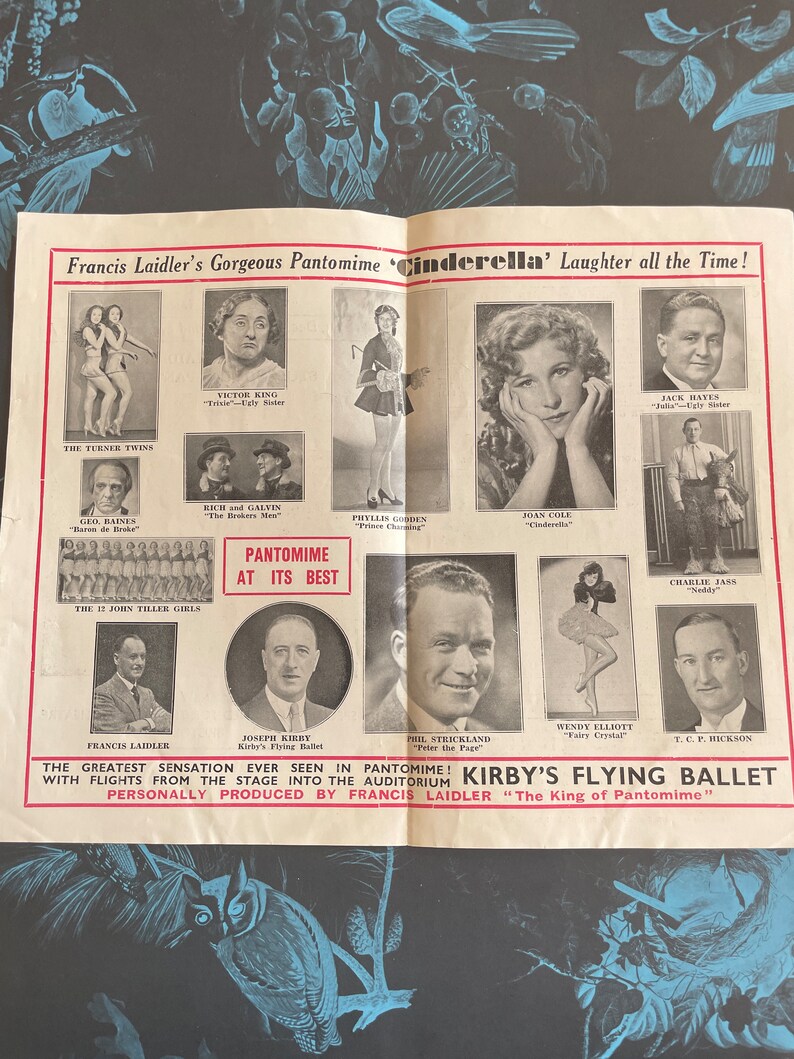 Cinderella Playbill 1937 Prince's Theatre Bristol UK Pantomime Theater ...