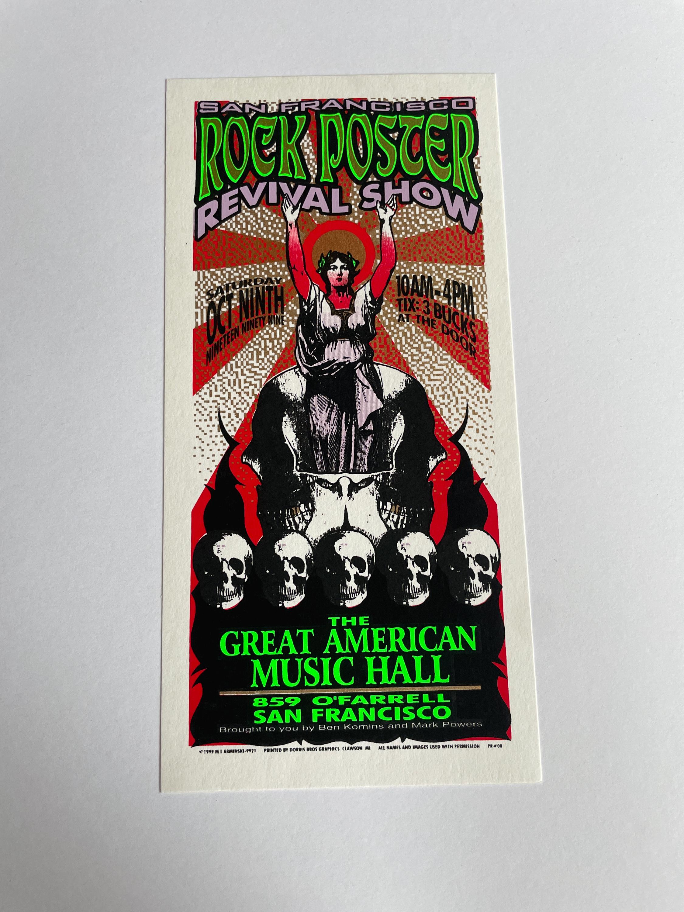 Vintage San Francisco Rock Poster Revival Show October 9 1999 ...
