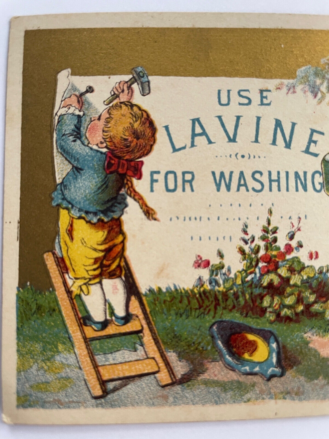 Antique Lavine Soap Victorian Advertising Trade Card "use Lavine for ...