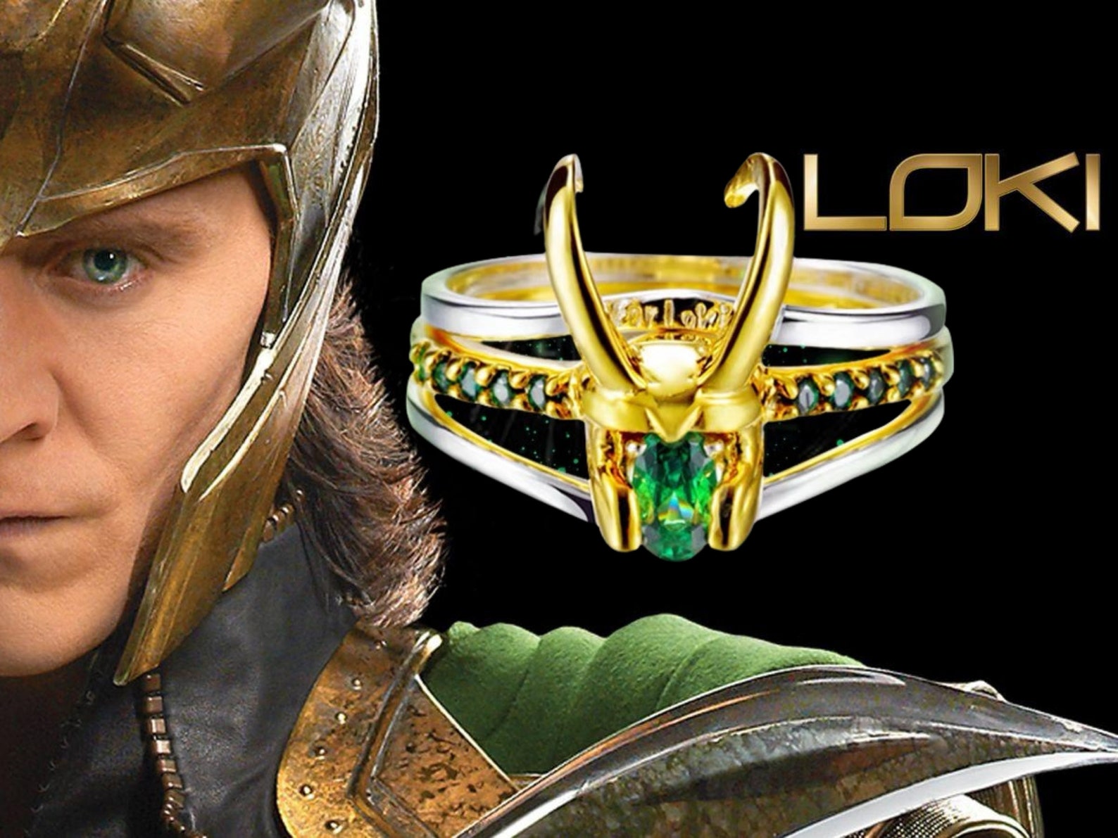 Loki Cosplay Ring Three Layer Ring The Avengers Made in US | Etsy