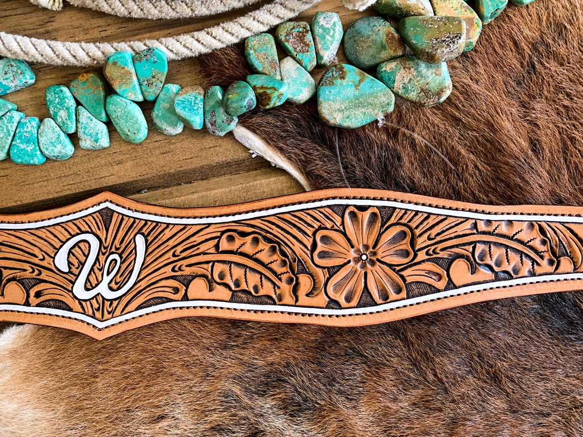 Tooled Leather Wedding Garter - Etsy