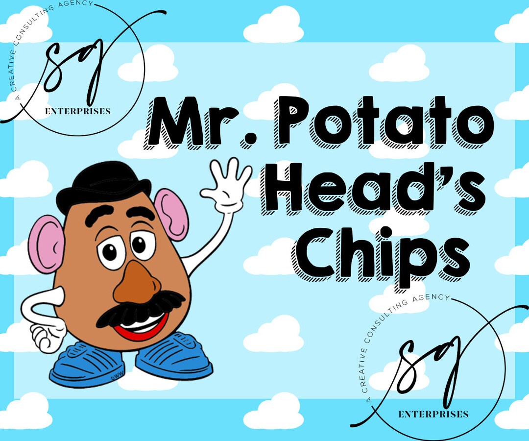 Mr. Potato Head Chip Bag Labels Custom Chip Label Pixar - Etsy