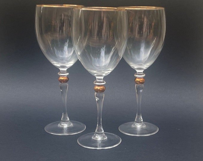 Wine Glasses, Vintage Wine Glasses, Set of Wine Glasses, Glassware ...