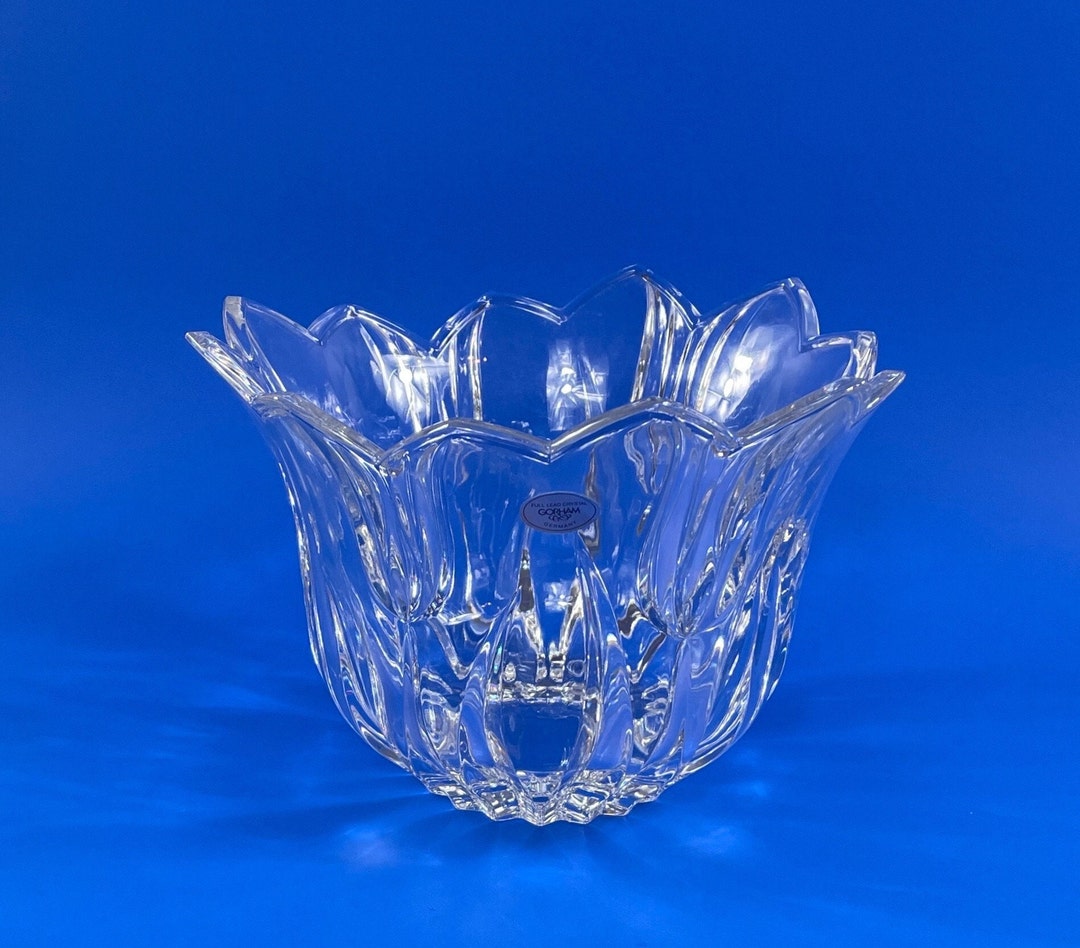 Crystal Bowl, Vintage Gorham Crystal, Serving Dish, Tulip Shaped ...