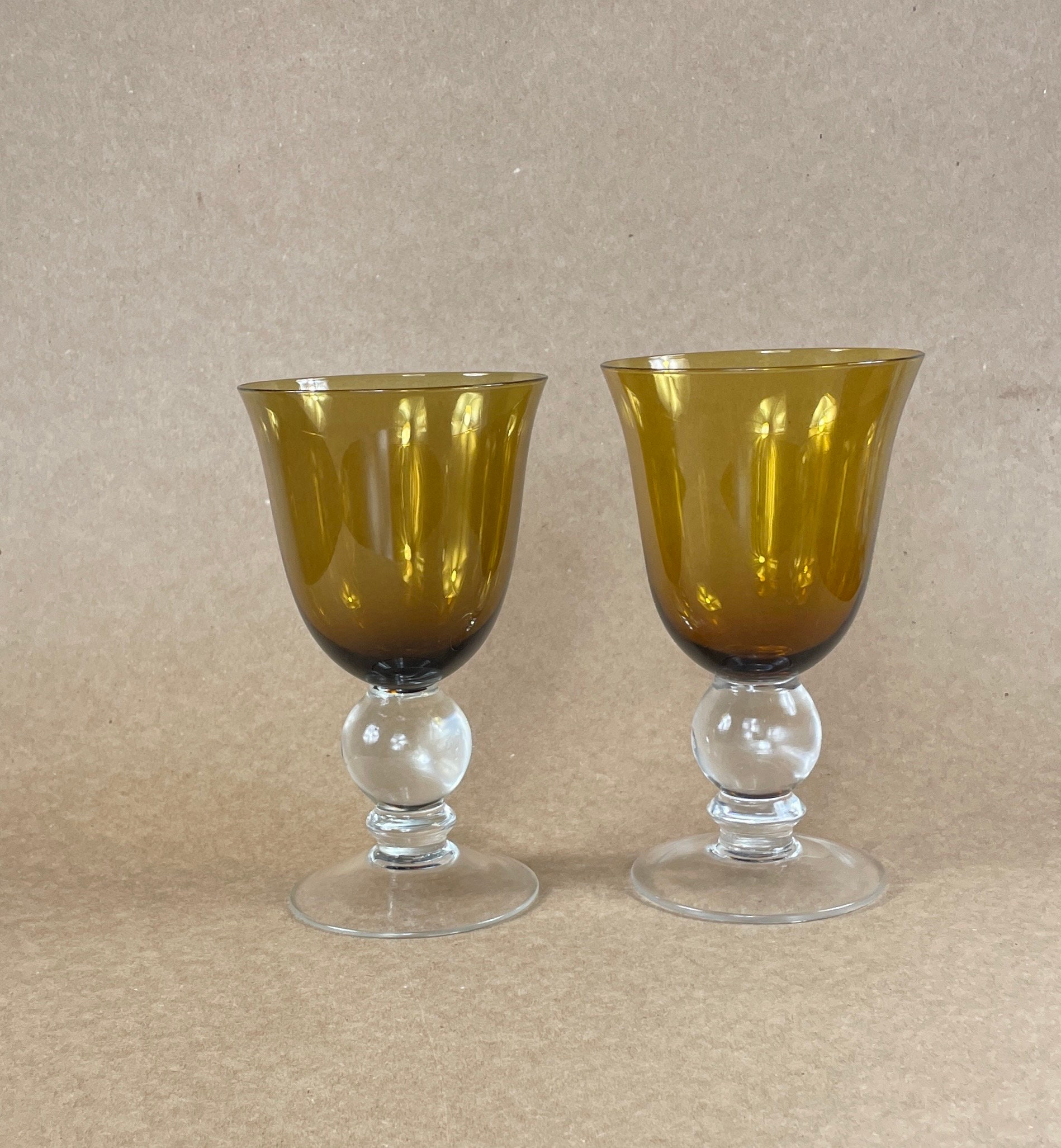 Wine Glasses, Vintage Glassware, Toasting Glasses, Colorful Stemware ...