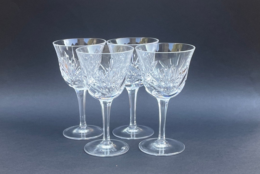 Crystal Wine Glasses, Vintage Glassware, Gorham Crystal Wine Glasses ...