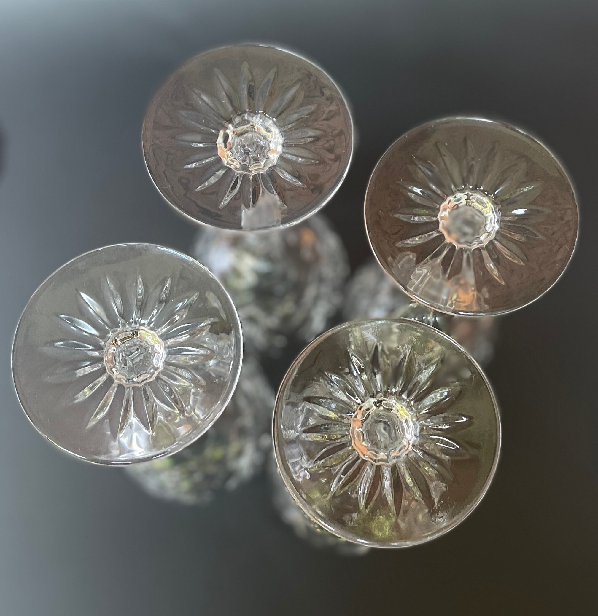 Set of Crystal Wine Glasses Vintage Cristal Darques Wine | Etsy