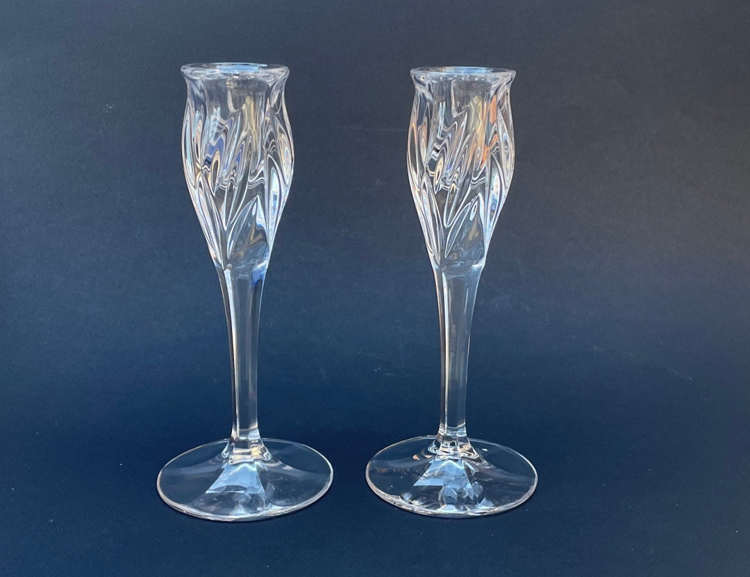 Vintage Gorham Crystal Candlestick Holders: Star Blossom Pattern - Etsy
